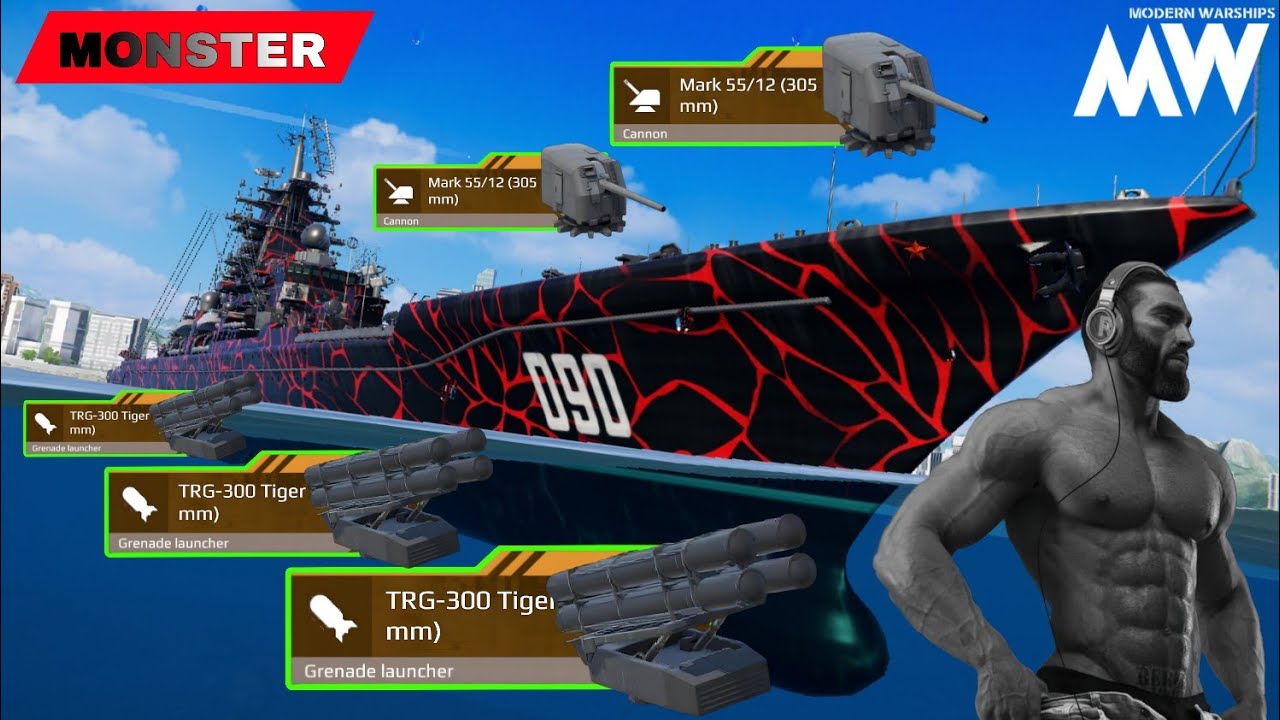 Like Battleship - Feel The Power 💪 Monster Cruiser 🔥 - Modern Warships ...