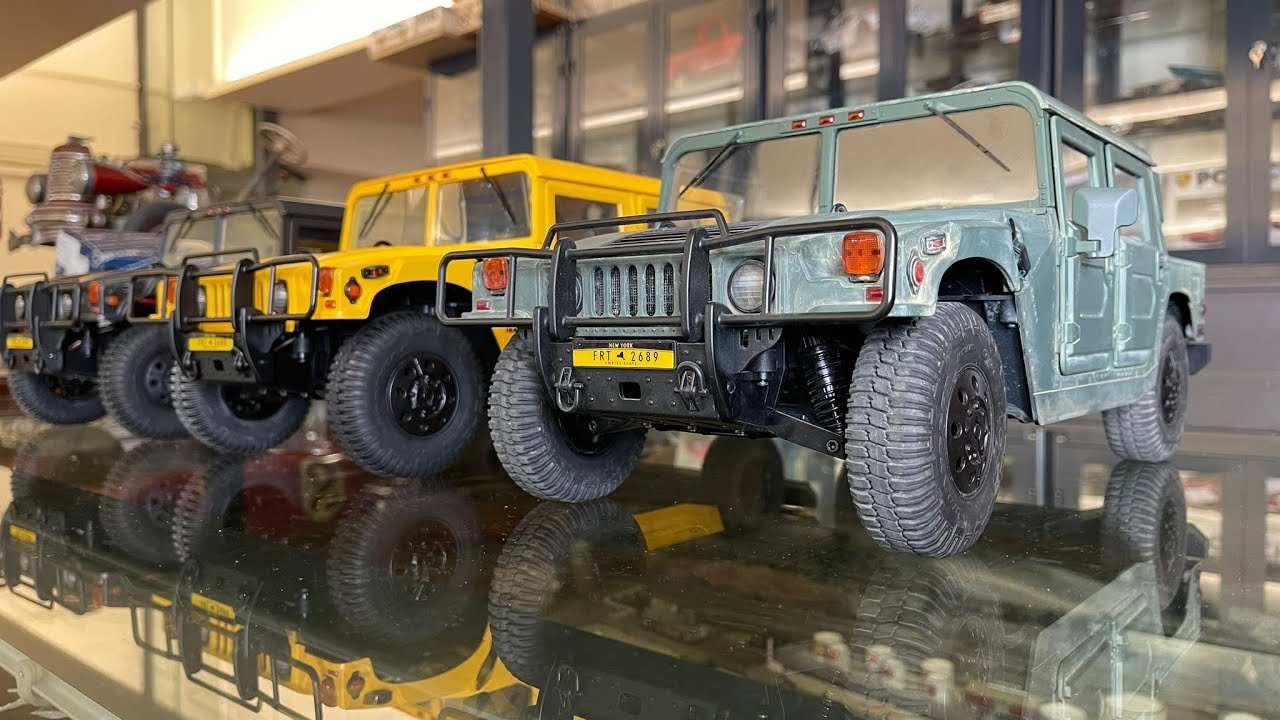 EX-Army Humvee use Hummer Alpha wheel base on weathering FMS 1/12 H1 ...