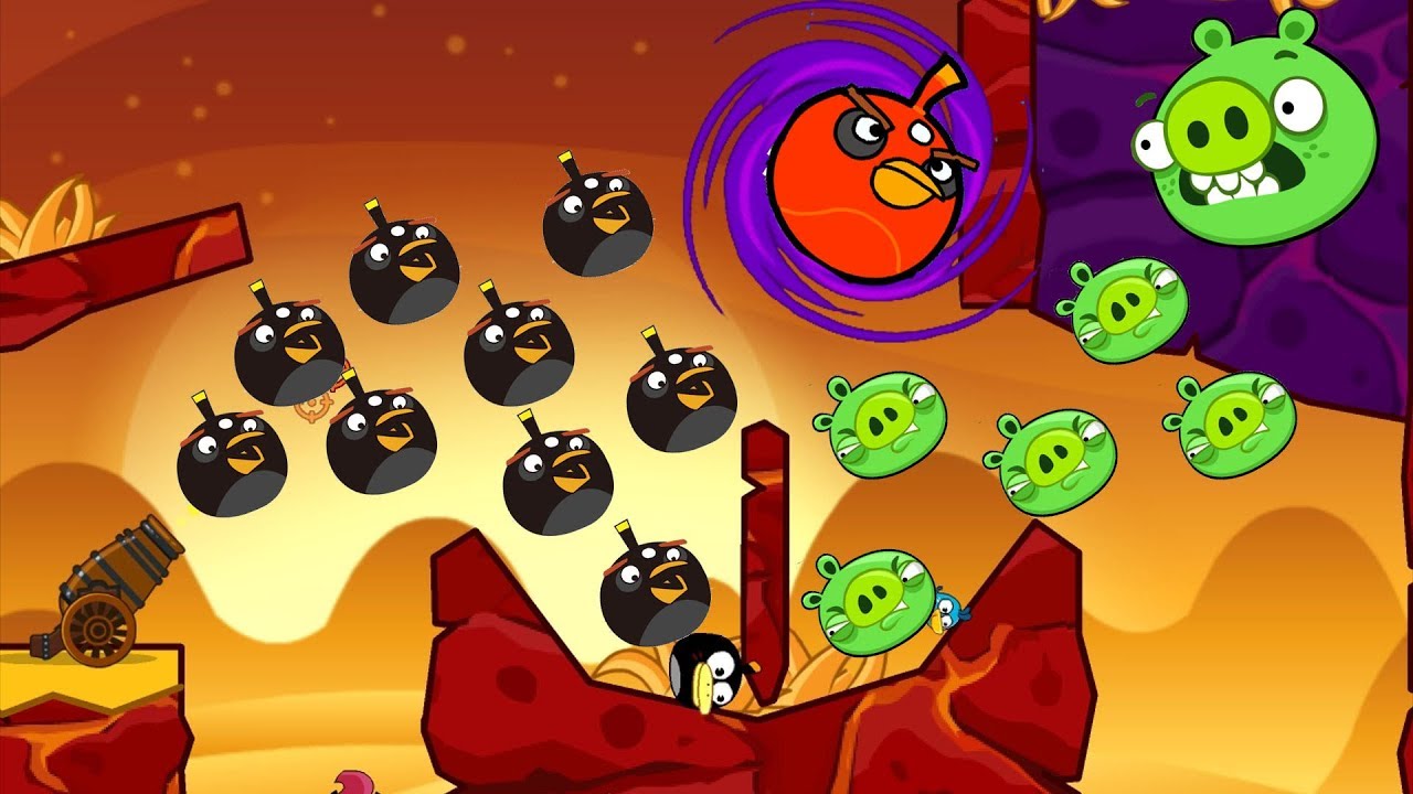 Angry Birds Collection Birds 3 - BLAST ALL PIGGIES AFTER SHOOTING ...