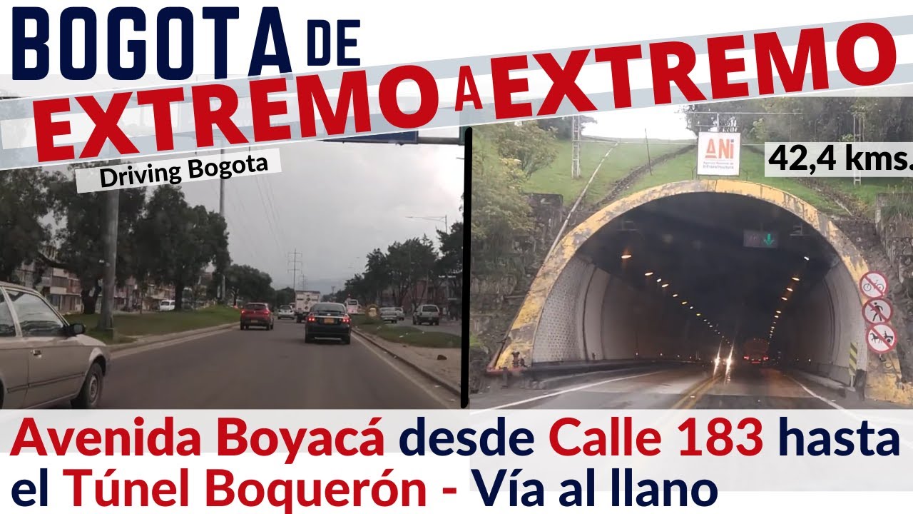 RUTA Avenida BOYACÁ CALLE 183 hasta el TUNEL BOQUERÓN Salida Vía al ...