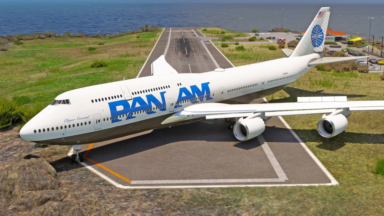 Insane Takeoff! Pan Am Boeing 747 Takes Off from the World’s Shortest ...