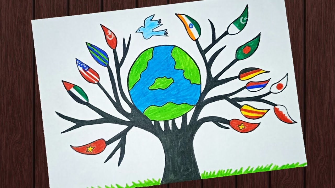 United Nations Day Drawing ||United Nations Day Poster ||United Nations ...