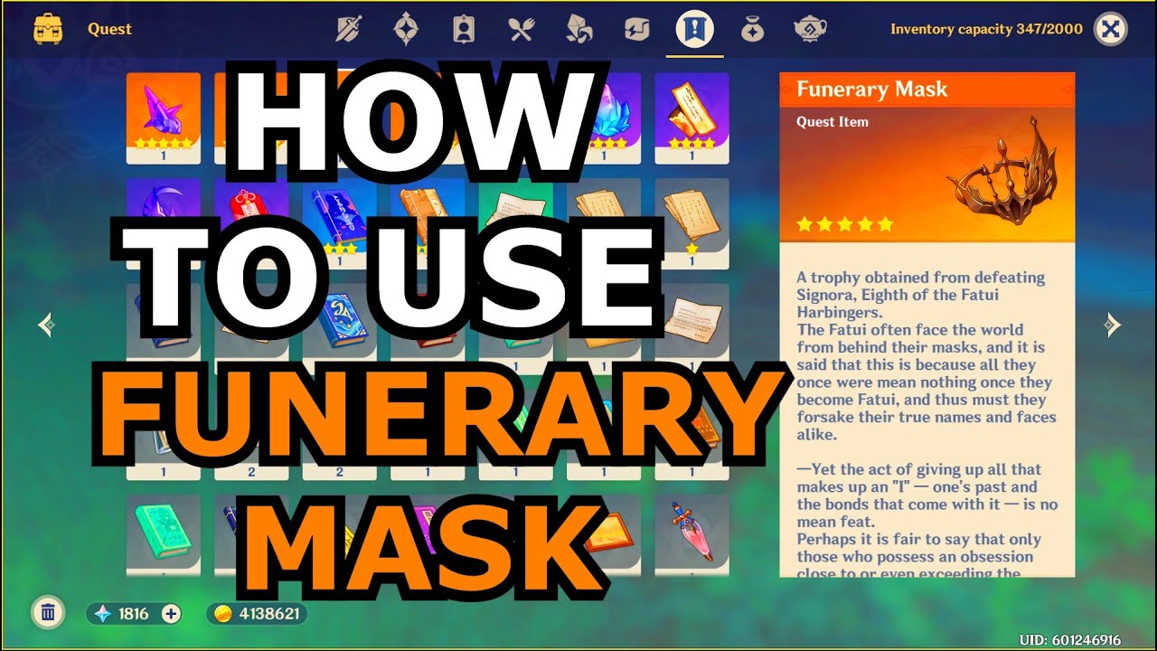 How to Use Funerary Mask + Location - Genshin Impact - YouTube