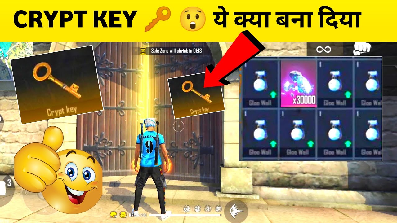 CRYPT KEY IN FREE FIRE 😲 SECRET - YouTube