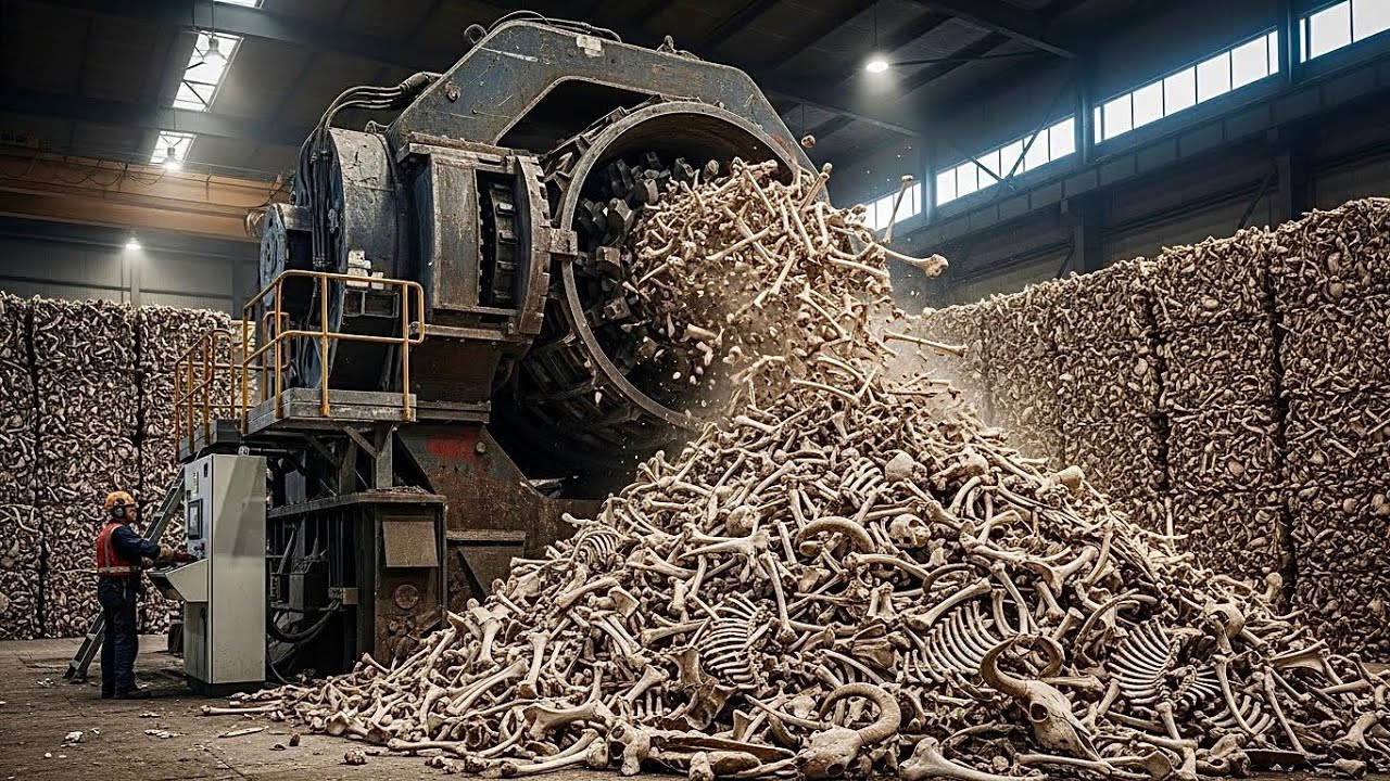 Most Incredible Recycling Process of Animal Bones Crushing ...