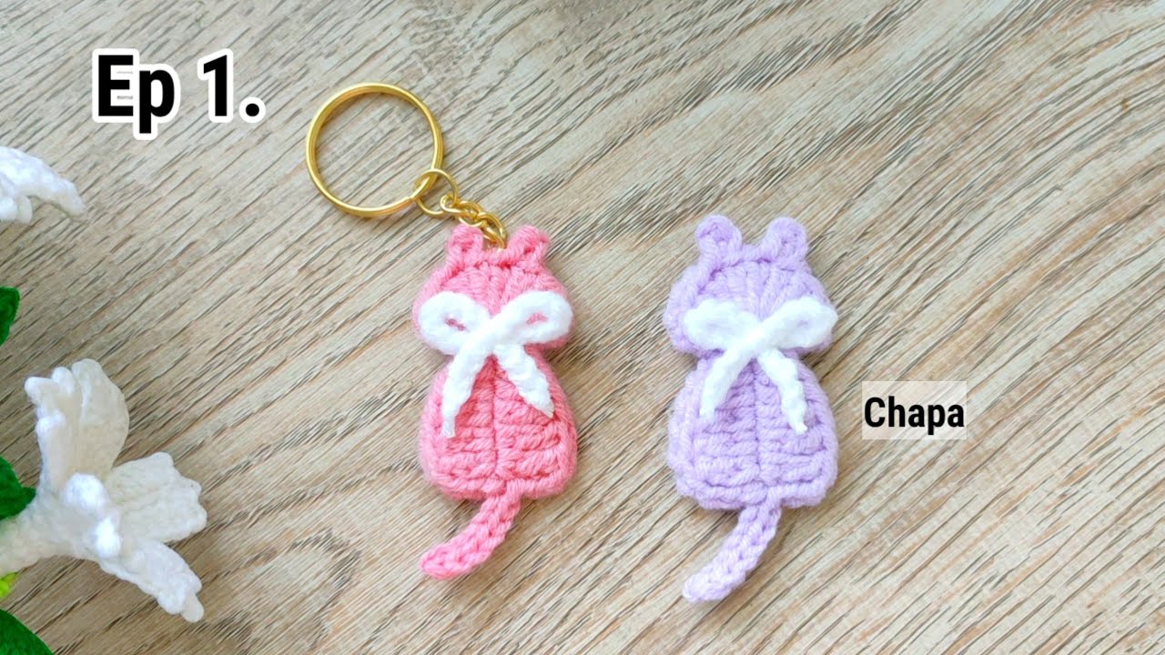 Ep1.😻 Easy Crochet Cat Keychain Tutorial step by step #crochet # ...