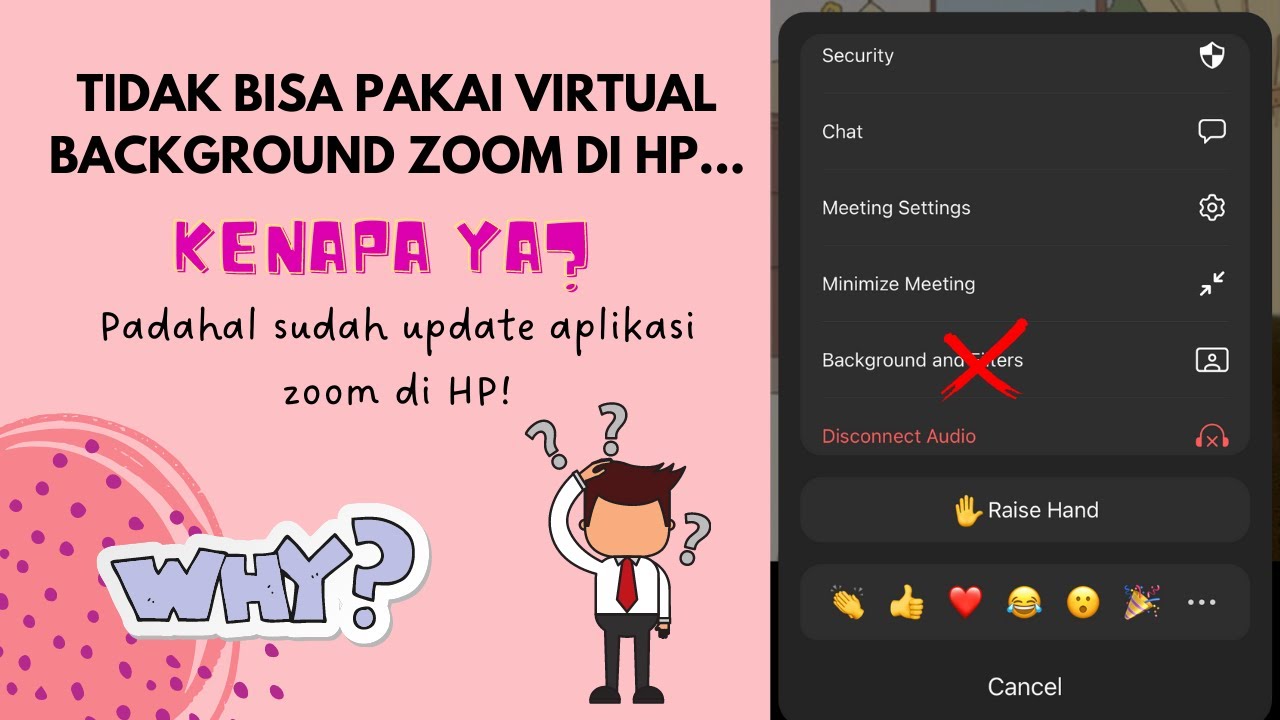 PENYEBAB VIRTUAL BACKGROUND ZOOM MEETING DI HP TIDAK MUNCUL !! WAJIB ...