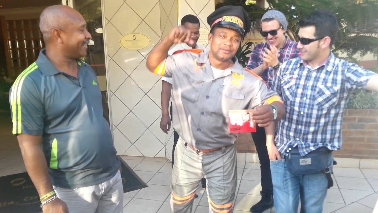 Dancing guard in Swaziland. - YouTube