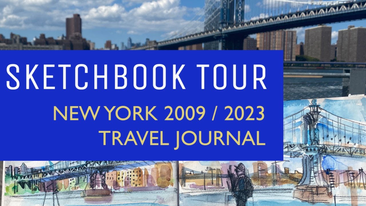New York Travel Journal Sketchbook Flip-through - YouTube