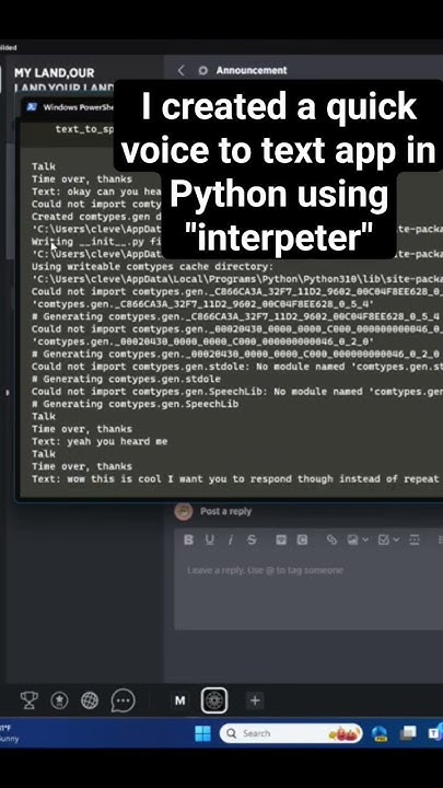 Python Interpreter Voice To Text App In 60 S Openinterpreter Codeinterpreter Openai Chatgpt