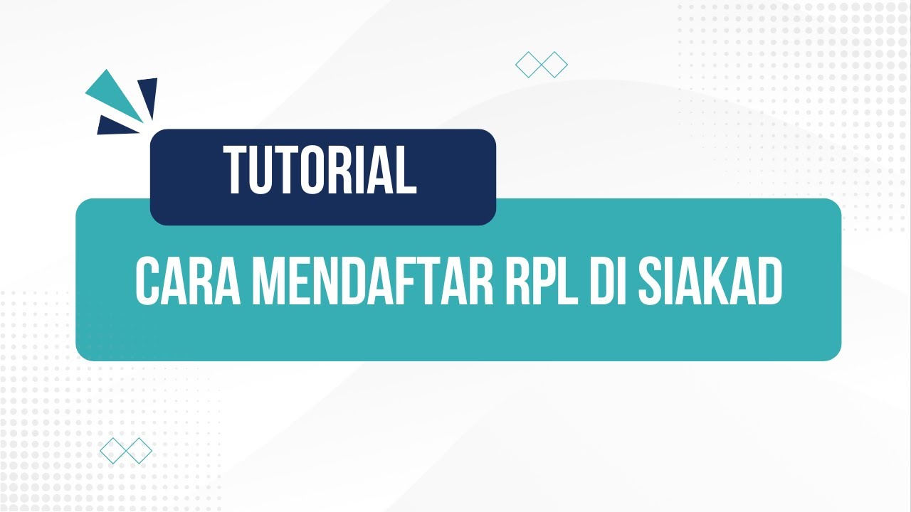 Tutorial Cara Mendaftar RPL di SIAKAD - YouTube