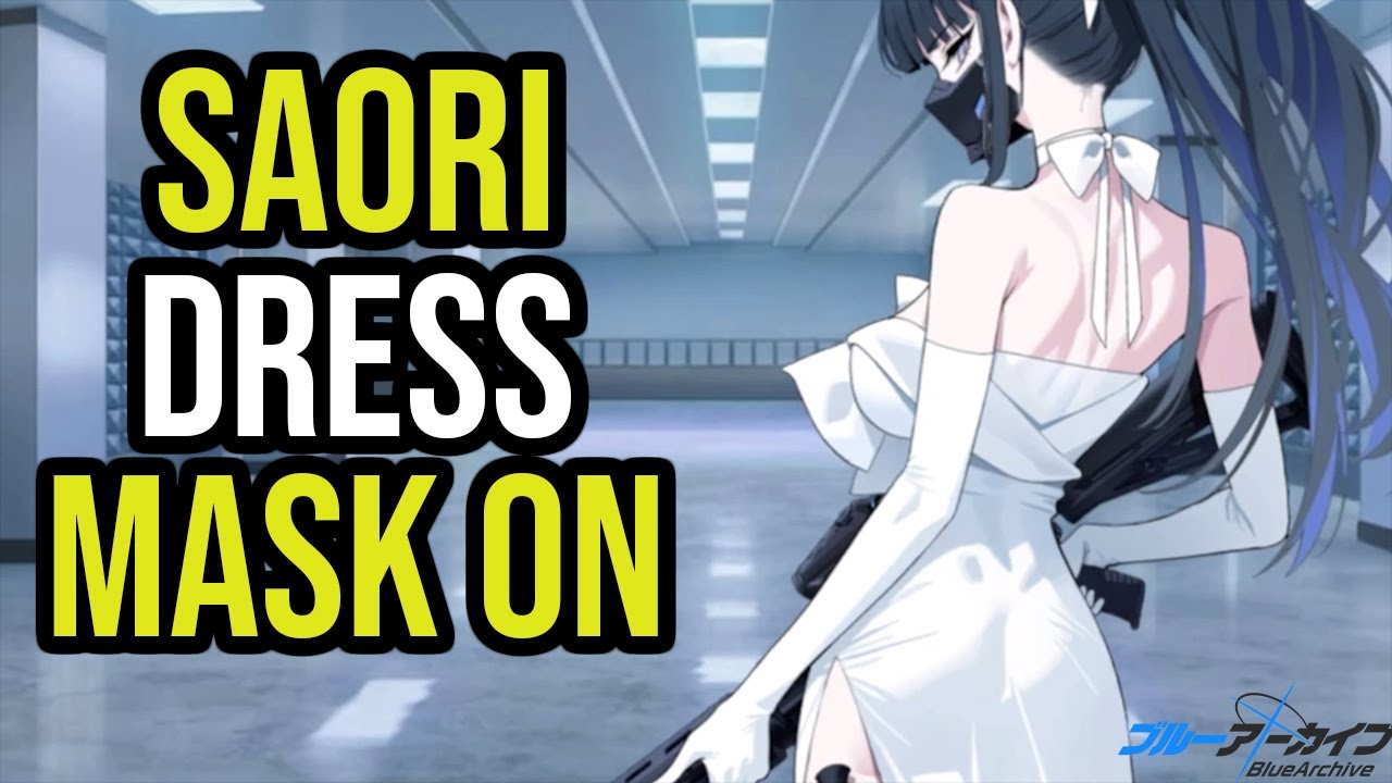 Blue Archive Saori (Dress) Mask On - YouTube