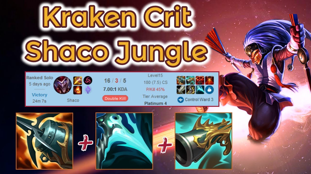 Kraken Crit Shaco Jungle Ranked - S12 [League of Legends] Full Gameplay ...