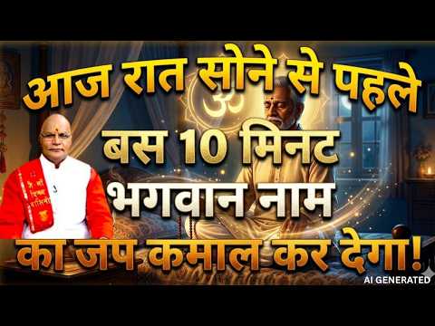 आज रात सोने से पहले बस 10 मिनट भगवान नाम का जप कमाल कर देगा ! | Pandit Suresh Pandey | Darshan24