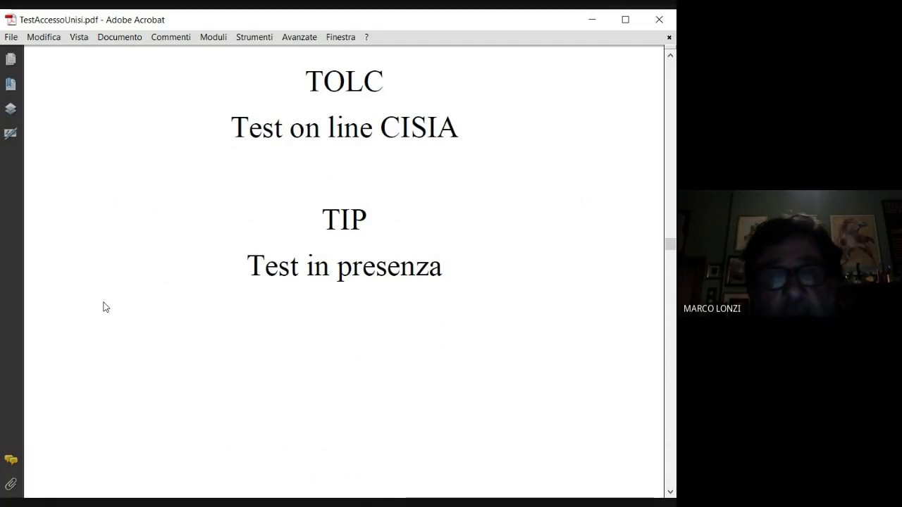 Il test di accesso ai corsi di Laurea della Scuola di Economia e ...