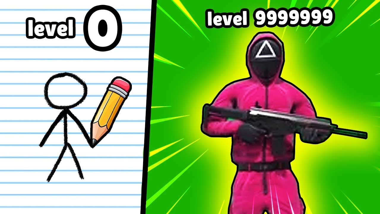 Drawing MAX LEVEL SQUID GAME WEAPON in Draw Weapon! - YouTube