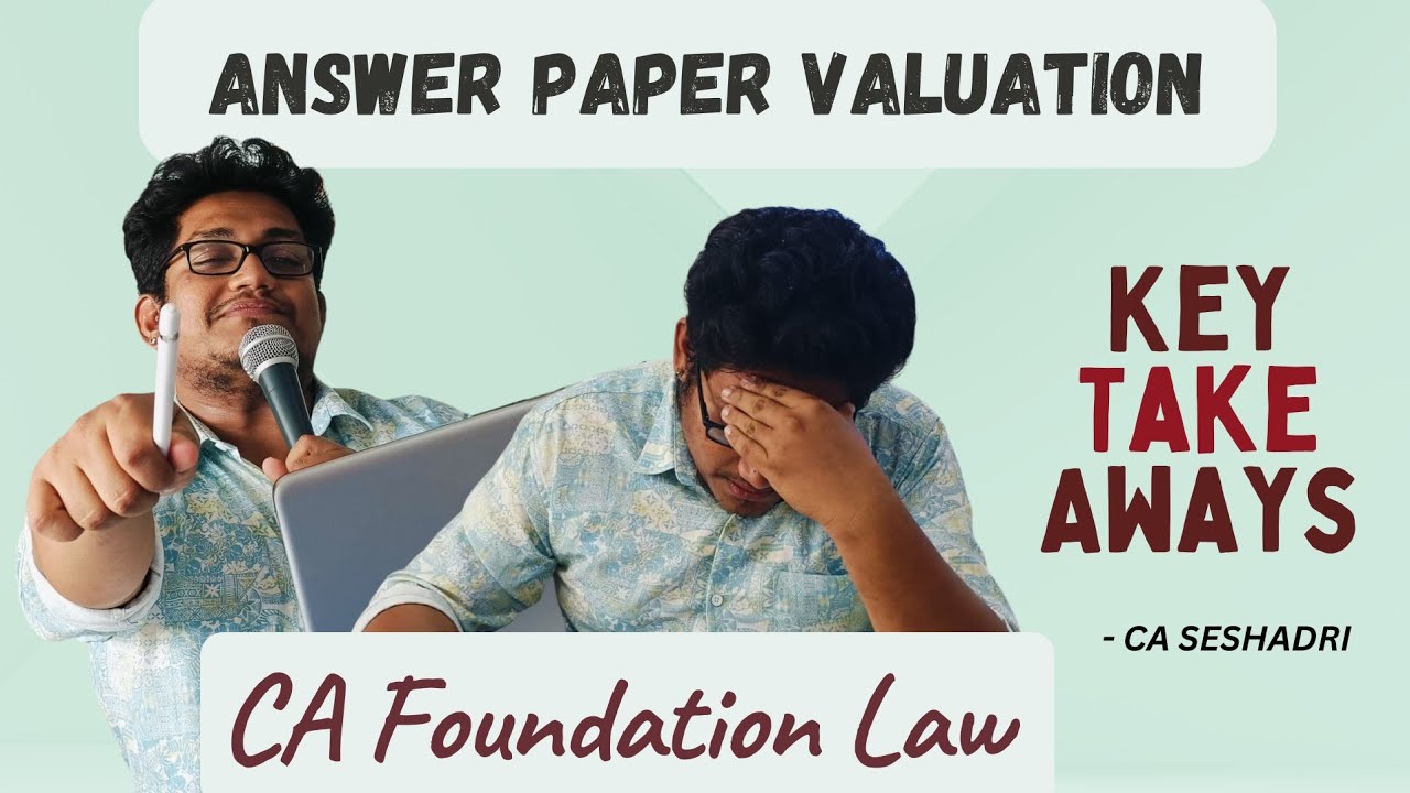 PAPER VALUATION | KEY TAKE AWAYS |CA INTER AND FOUNDATION - YouTube