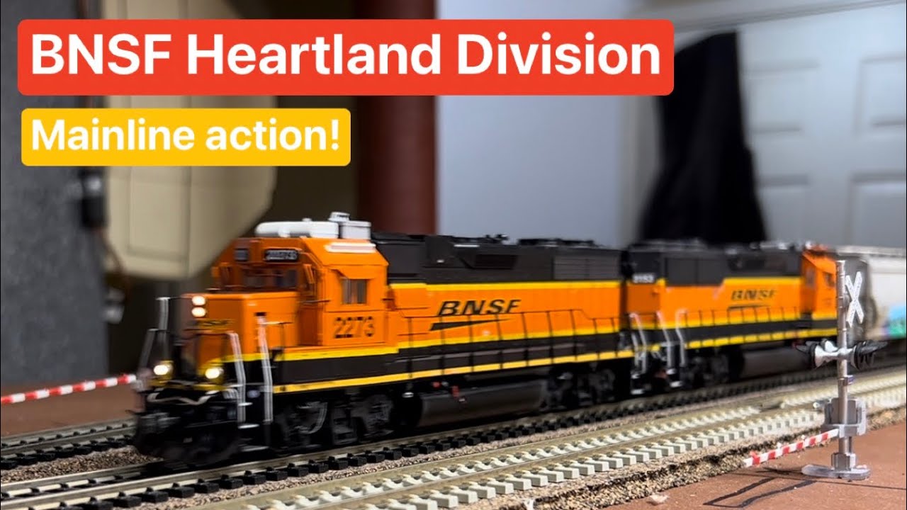 BNSF Mainline Action - HO Scale - YouTube