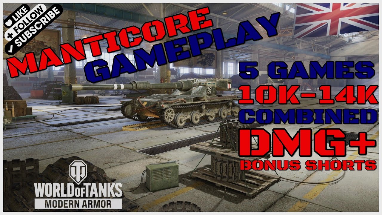 World of Tanks Console Manticore Gameplay 5 Games 10K + WOTC (created ...