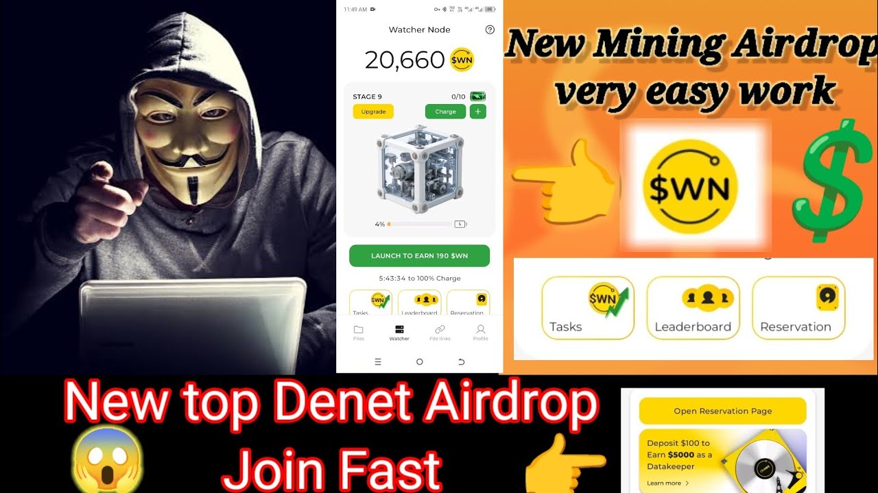 How to join Denet Airdrop, Denet Mining Airdrop, watcher Node Airdrop ...