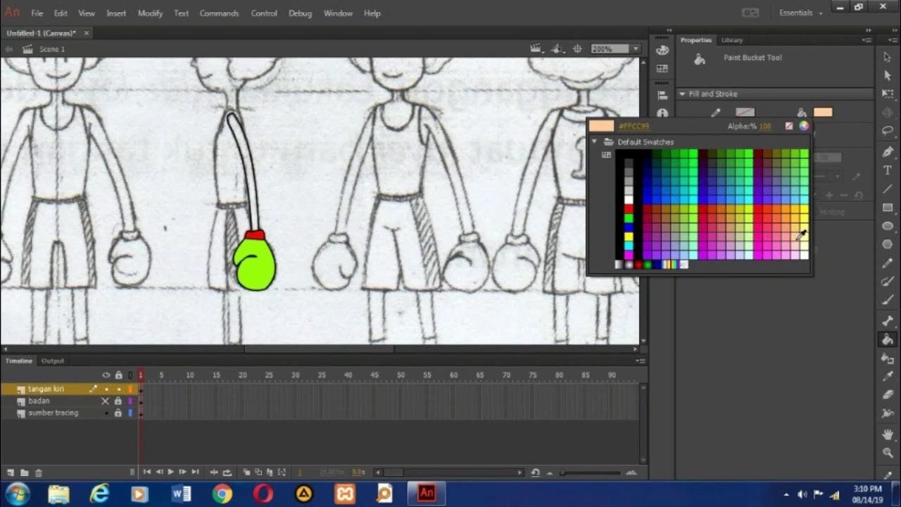 Tutorial Adobe Animate Indonesia Cara Tracing Karakter Tampilan Samping ...