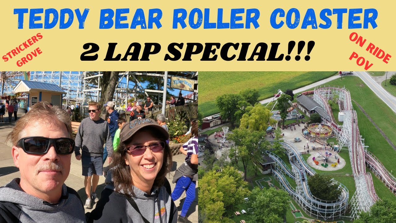 Front Seat POV Teddy Bear ROLLER COASTER 🎢 Strickers Grove Amusement Park Ross OH #fun #coaster ...