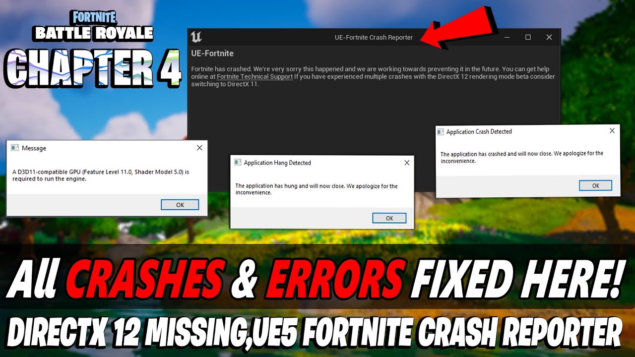 How to STOP Fortnite From Crashing Chapter 4 Season 1 | UE5- Fortntie ...
