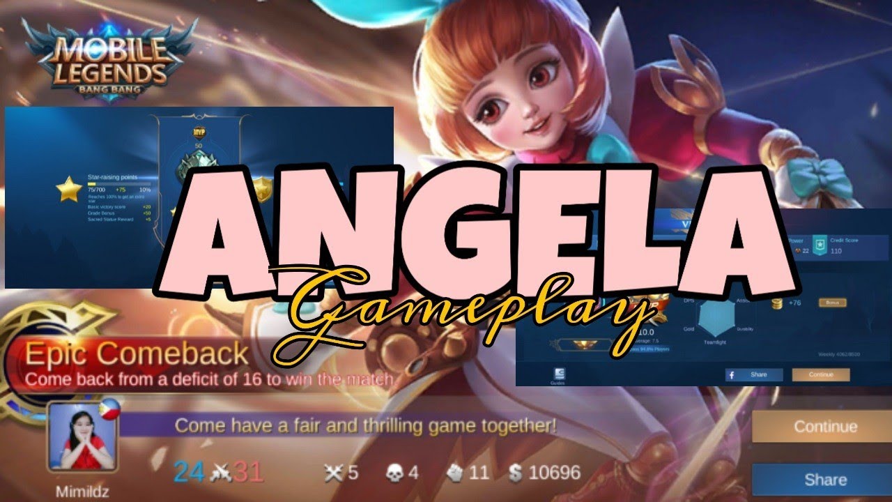 Angela Gameplay | MLBB Support - YouTube