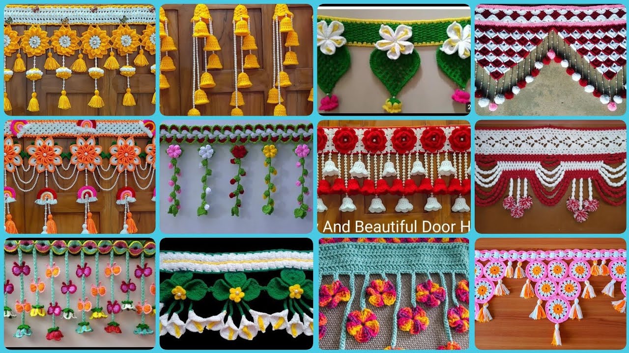 Beautiful crochet door toran design ideas - YouTube