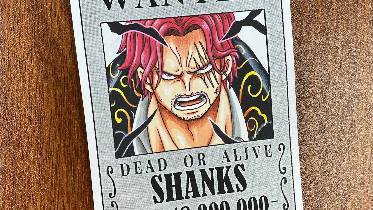 How to draw Shanks from One Piece - YouTube