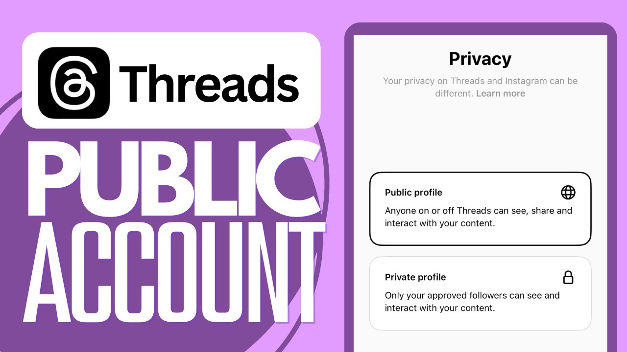 How to Create a Public Threads Account - Full Guide - YouTube