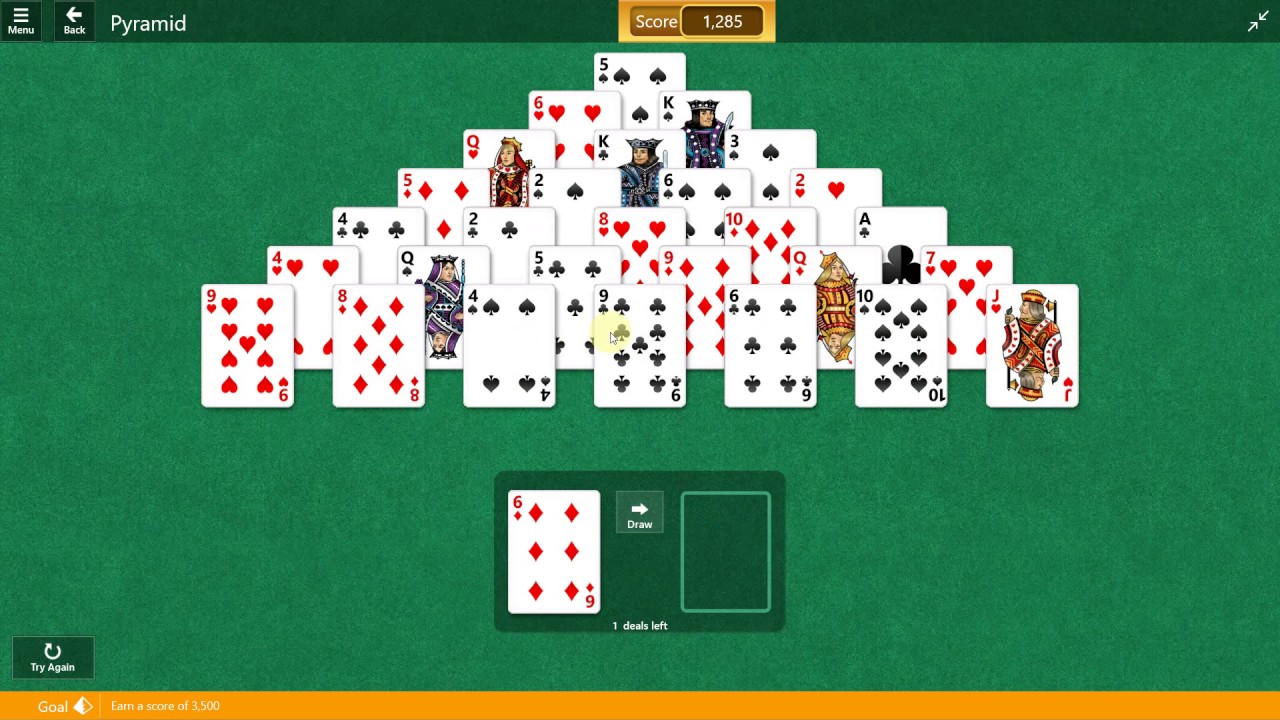 Microsoft Solitaire Collection - Pyramid - May 22 2017 - YouTube