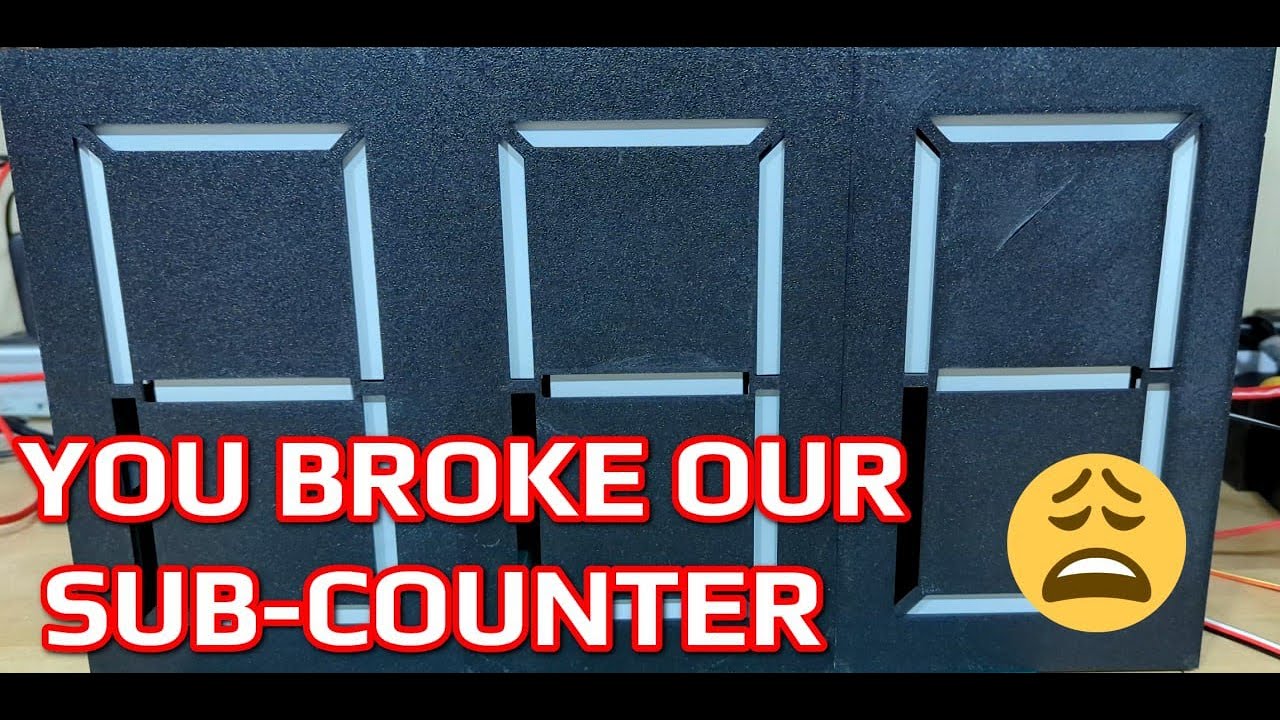 You broke our sub counter! - YouTube