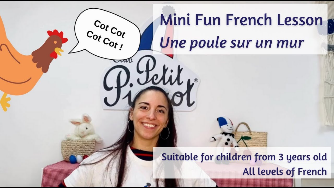 🇫🇷 Fun French Lesson "Une poule 🐓 sur un mur" - YouTube