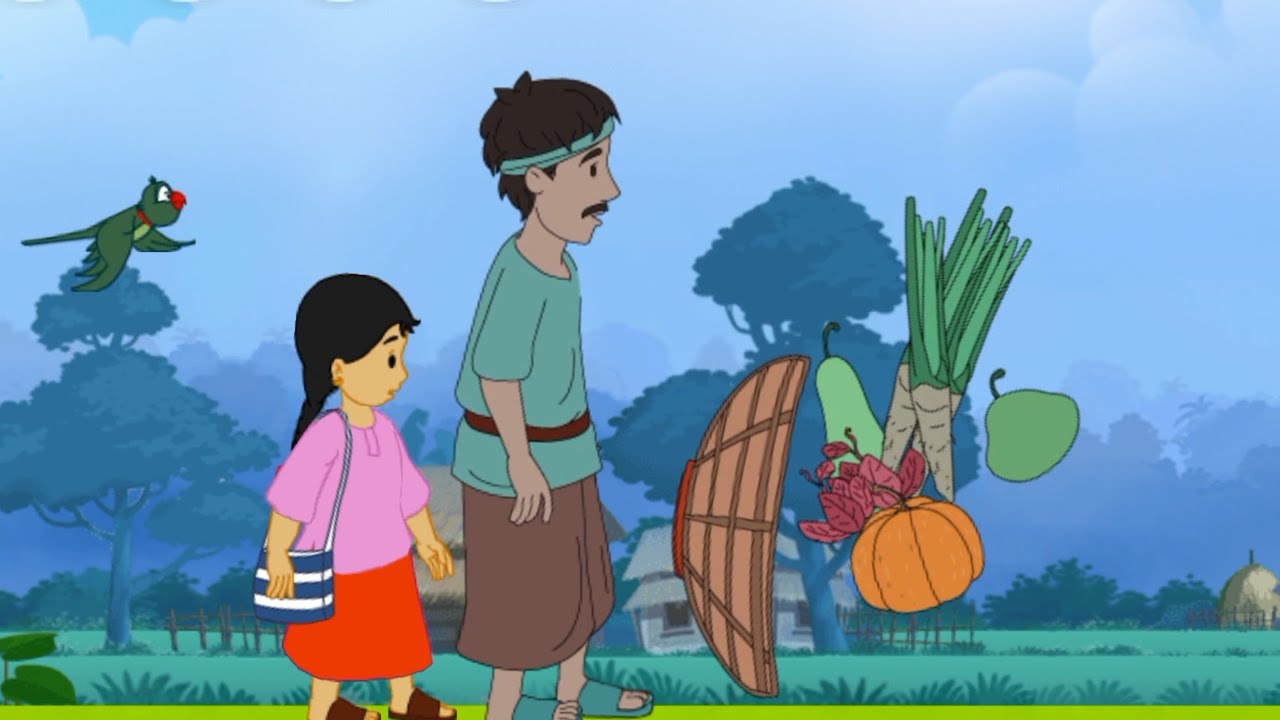 সবজি ওলাকে ফেলে দিলো//মিনার মজার কার্টুন ভিডিও - YouTube