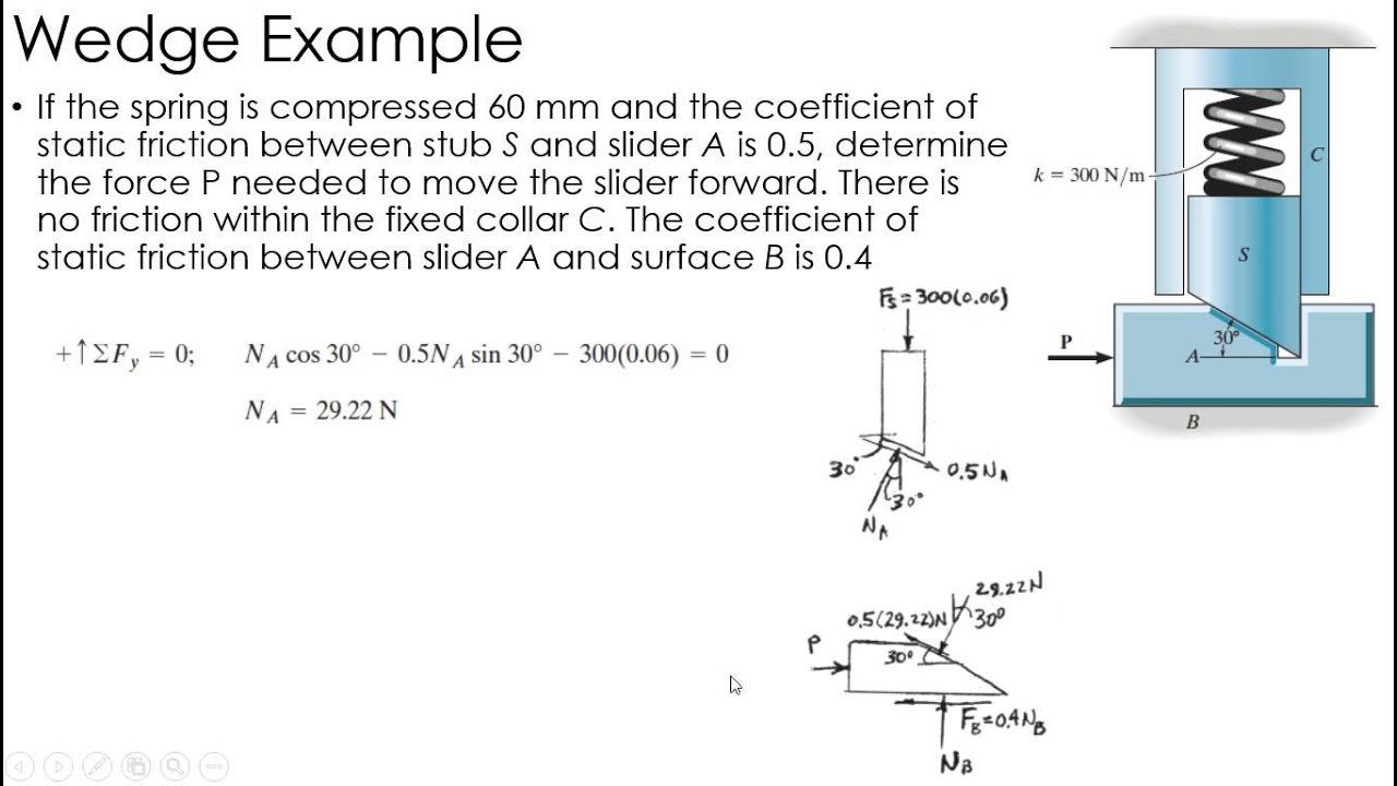Statics Example: Friction Applications - YouTube