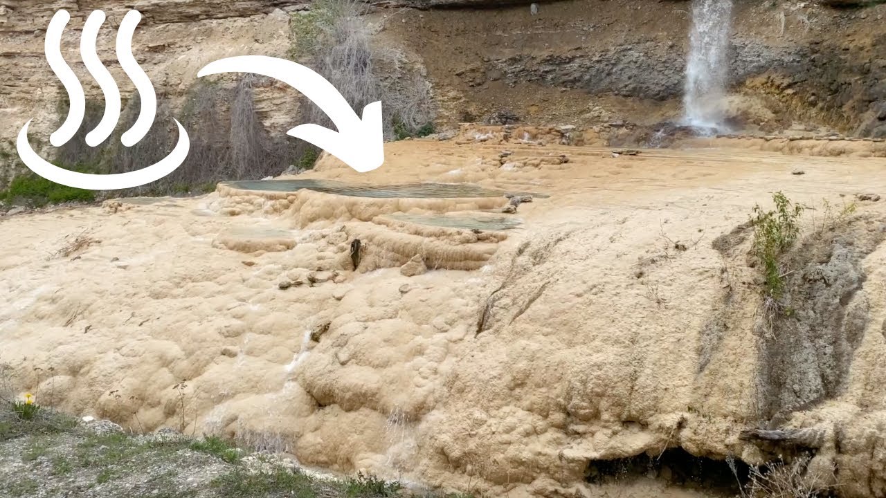 Hidden SECRET Hot Spring Waterfall at Fairmont Hot Springs Resort - YouTube
