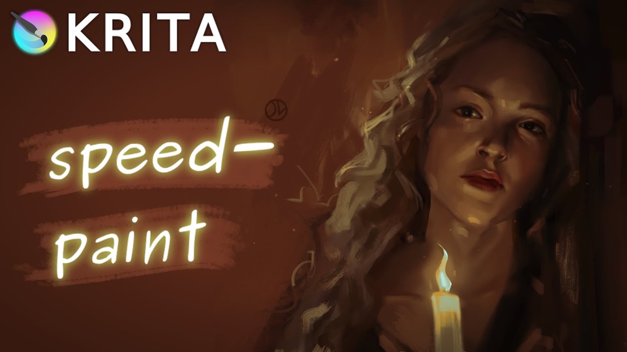 Krita: Speedpaint portrait of a girl - YouTube