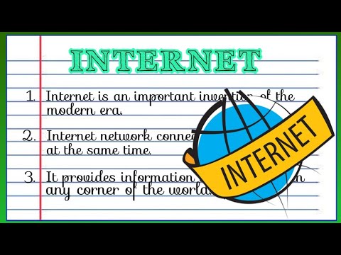 10 lines on Internet || Essay on Importance of Internet in english ...