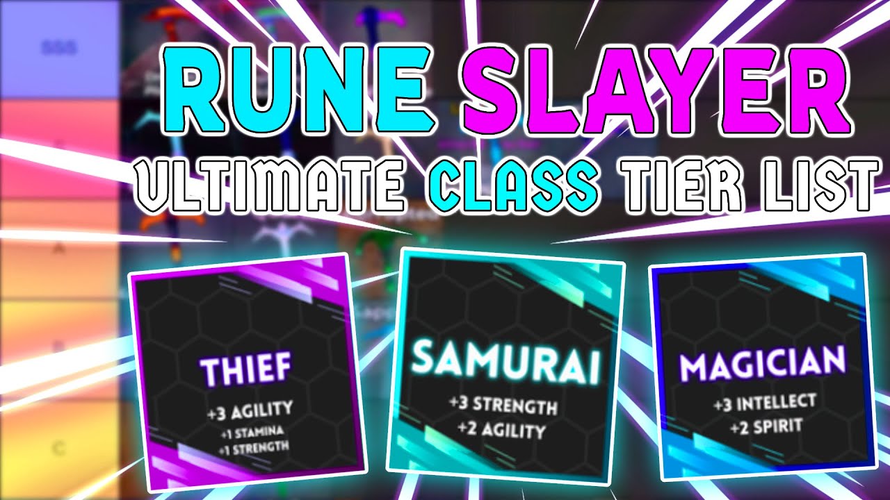 Roblox MMORPG | Ultimate Rune Slayer Class Tier List - YouTube