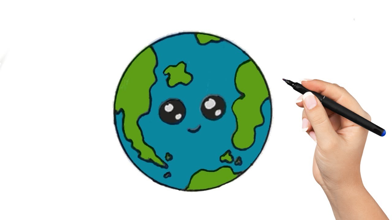 How To Draw The Earth Easy - Step By Step #earthday # ...