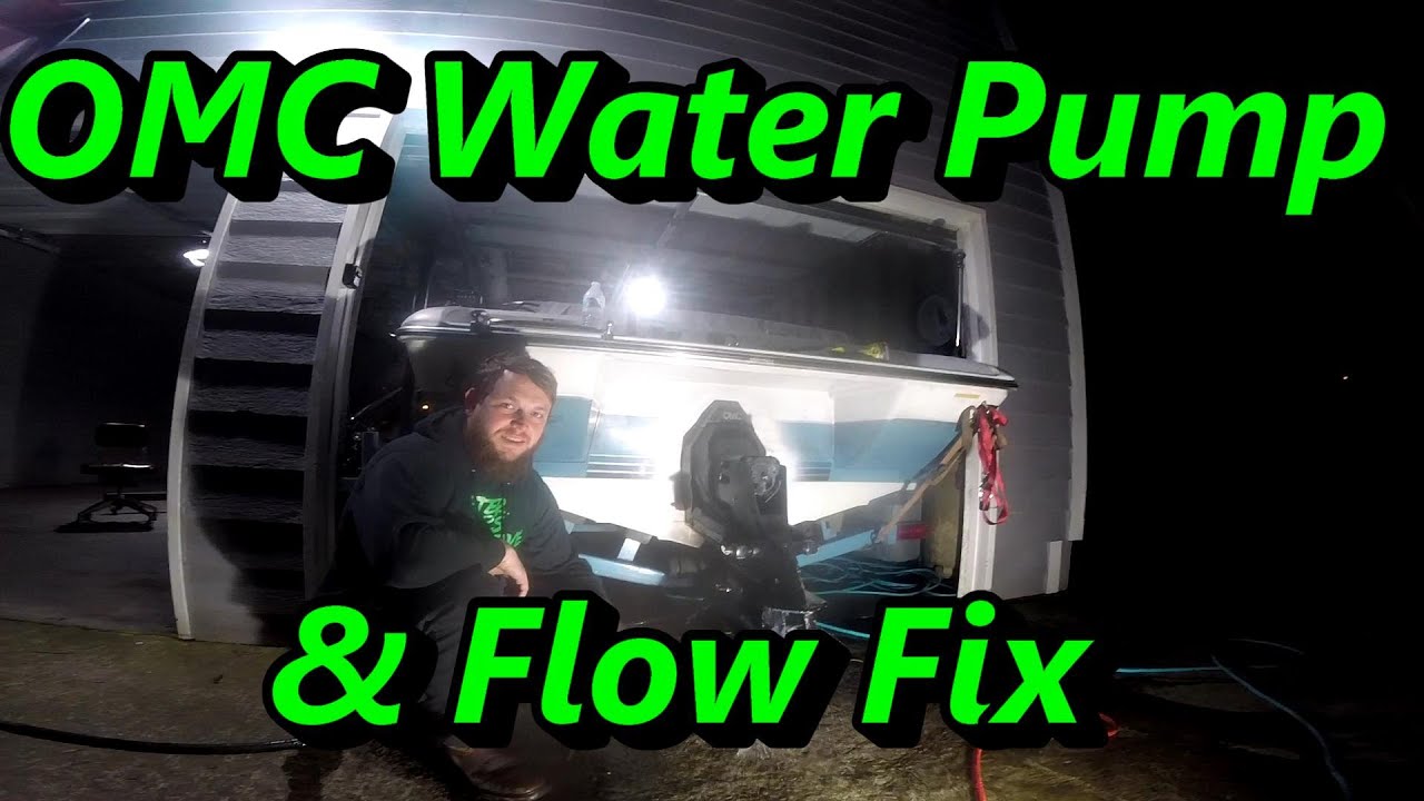 OMC Bad Water Pump Replacement Flow Fix Blockage Boat Muffs - YouTube