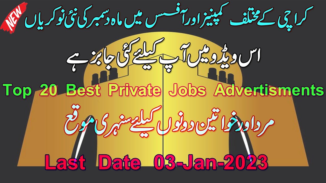 20 Best Private Jobs In Karachi Companies/offices | Best Private Jobs ...
