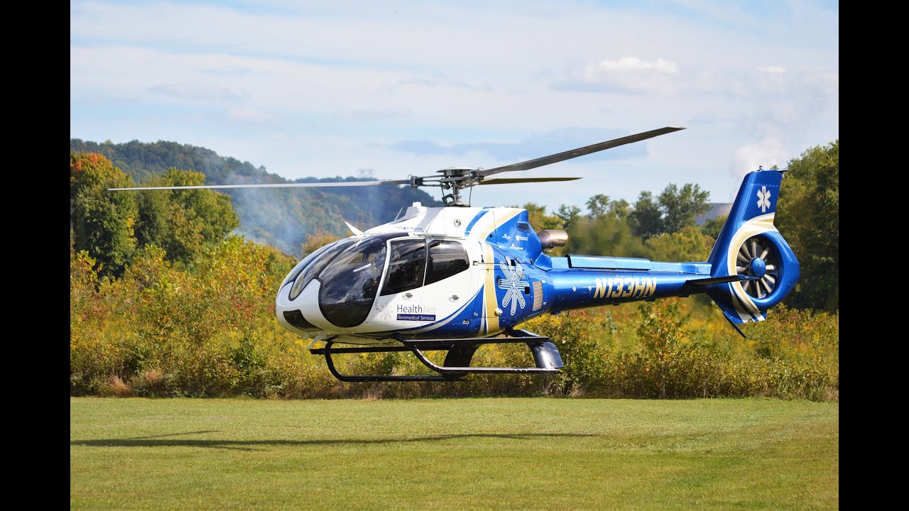 Healthnet Helicopter Landing - YouTube