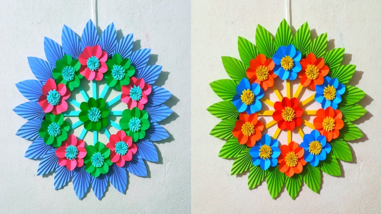 Unique Paper Wall Hanging | Paper Craft | Easy Paper Flower Wall ...