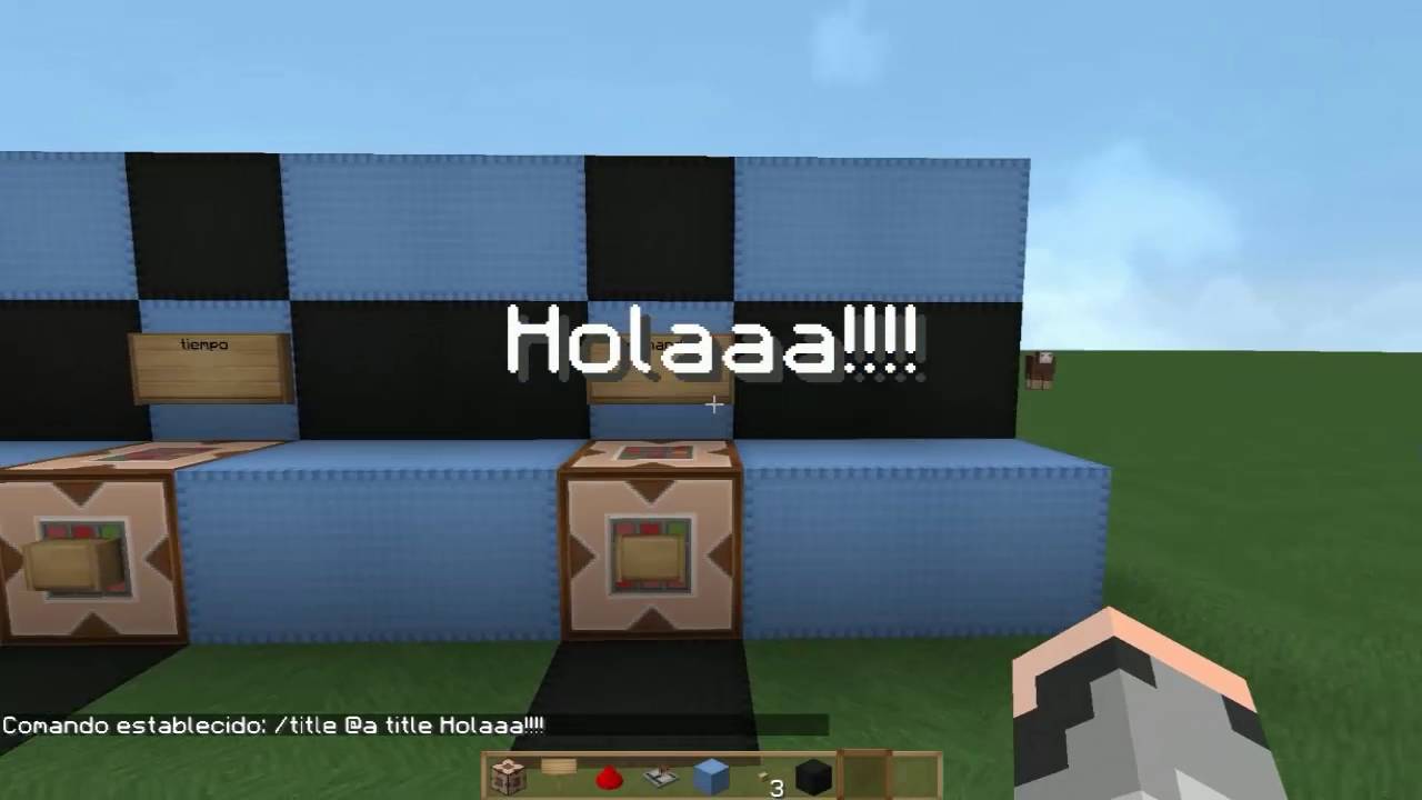 Minecraft comandos letras en pantalla/español - YouTube