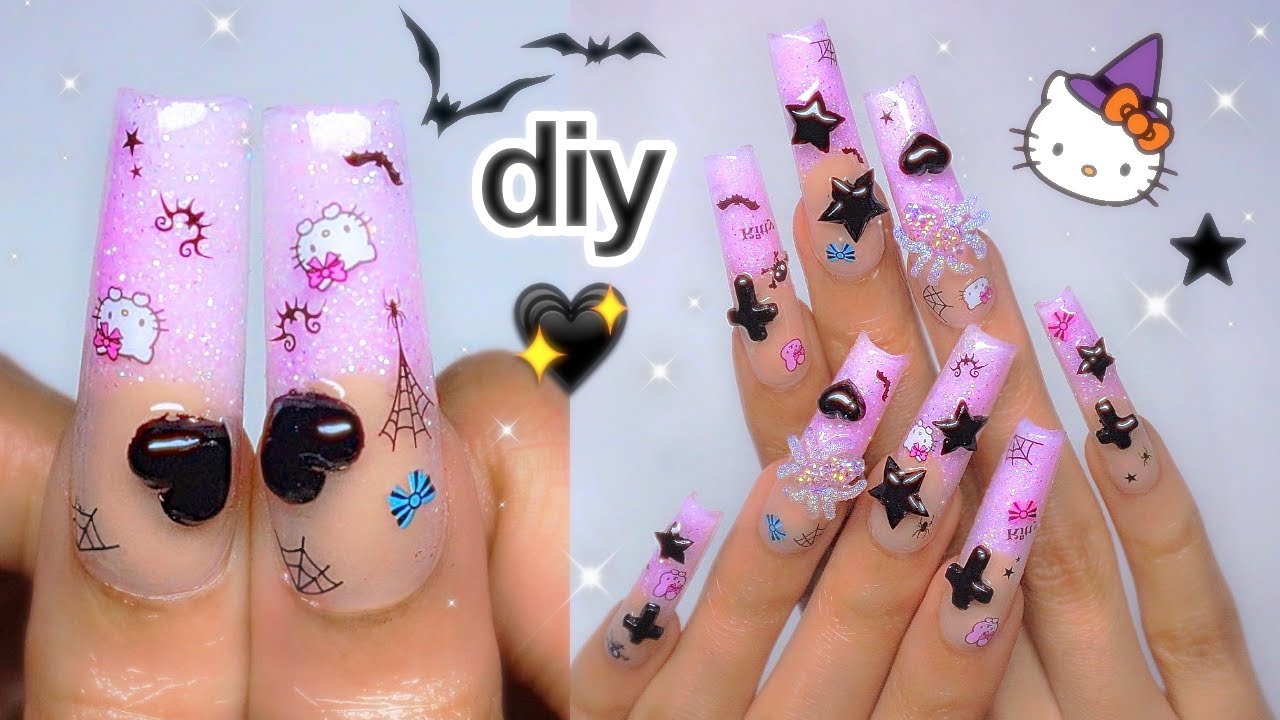 Hello Kitty Nails Tutorial