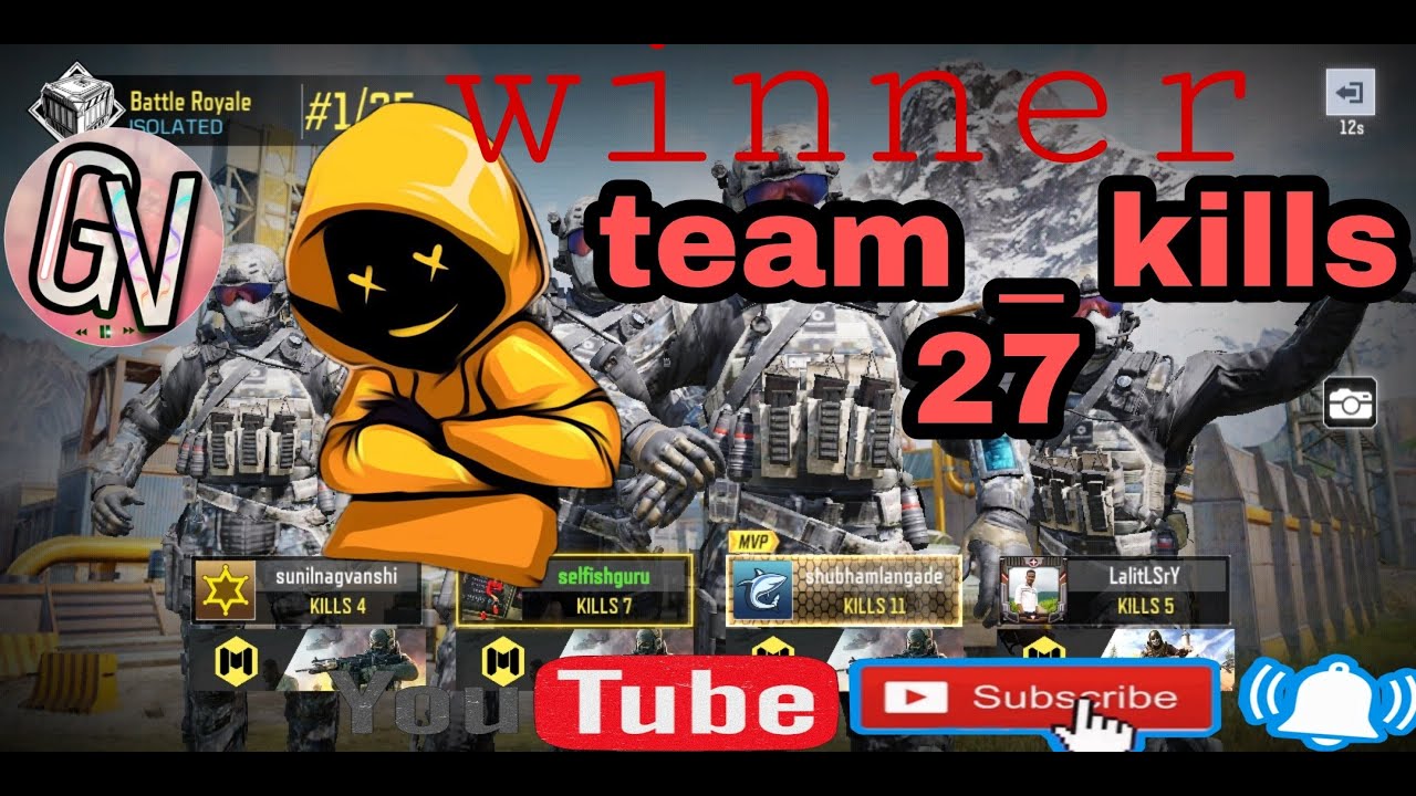 call of duty 27 kill tam winner 😎 - YouTube