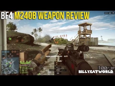 Battlefield 4 (PS3) - M240B Weapon Review - (BF4 Gameplay) - YouTube
