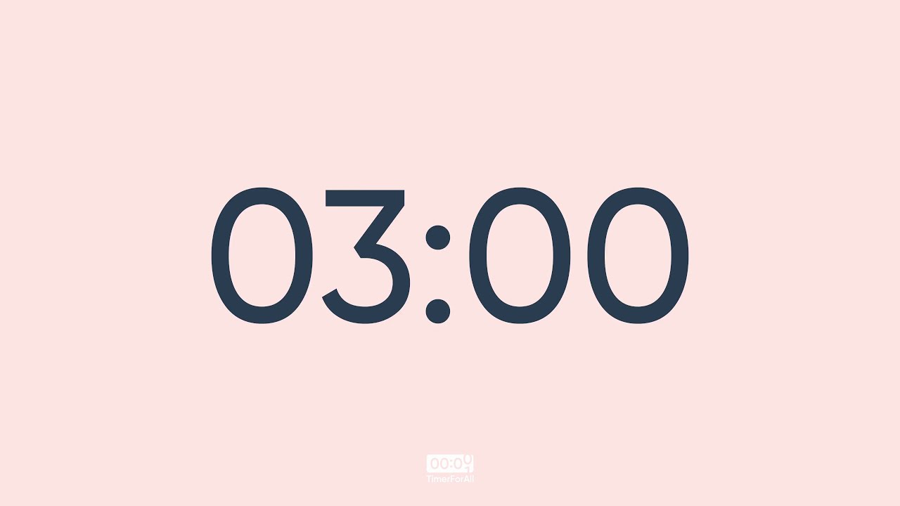 3 Minute Timer ⏰ 3 Min Countdown Clock with Alarm - Perfect for HIIT ...